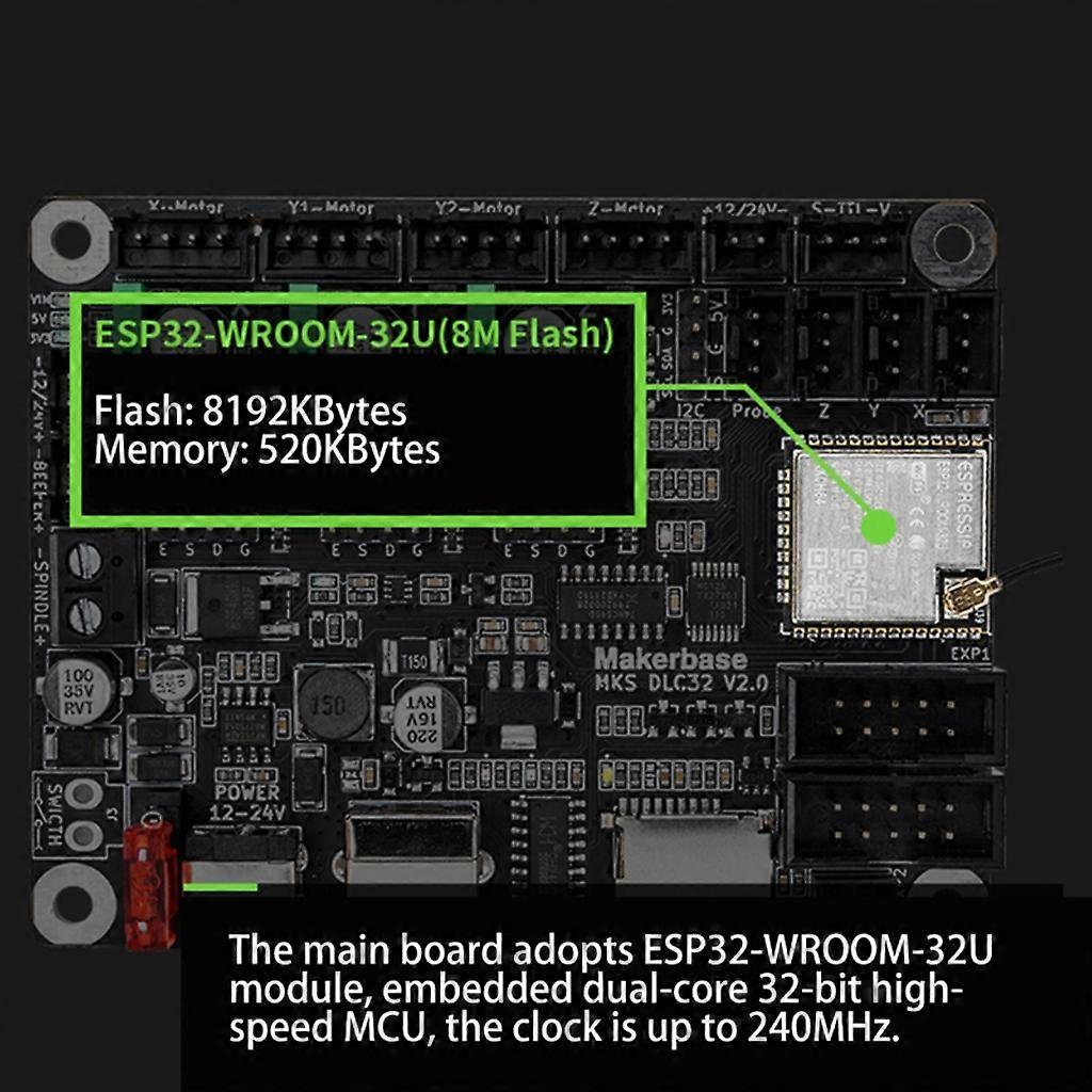 MKS DLC32 V2.0 Motherboards High-performance Control Board for 3D Printers GRBL Integrated Board ...