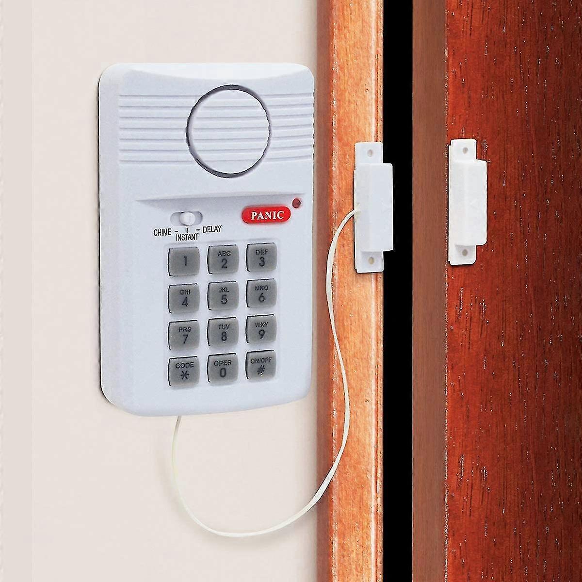 Loud Wireless Door Alarm Security Pin Panic Keypad compatible Home ...