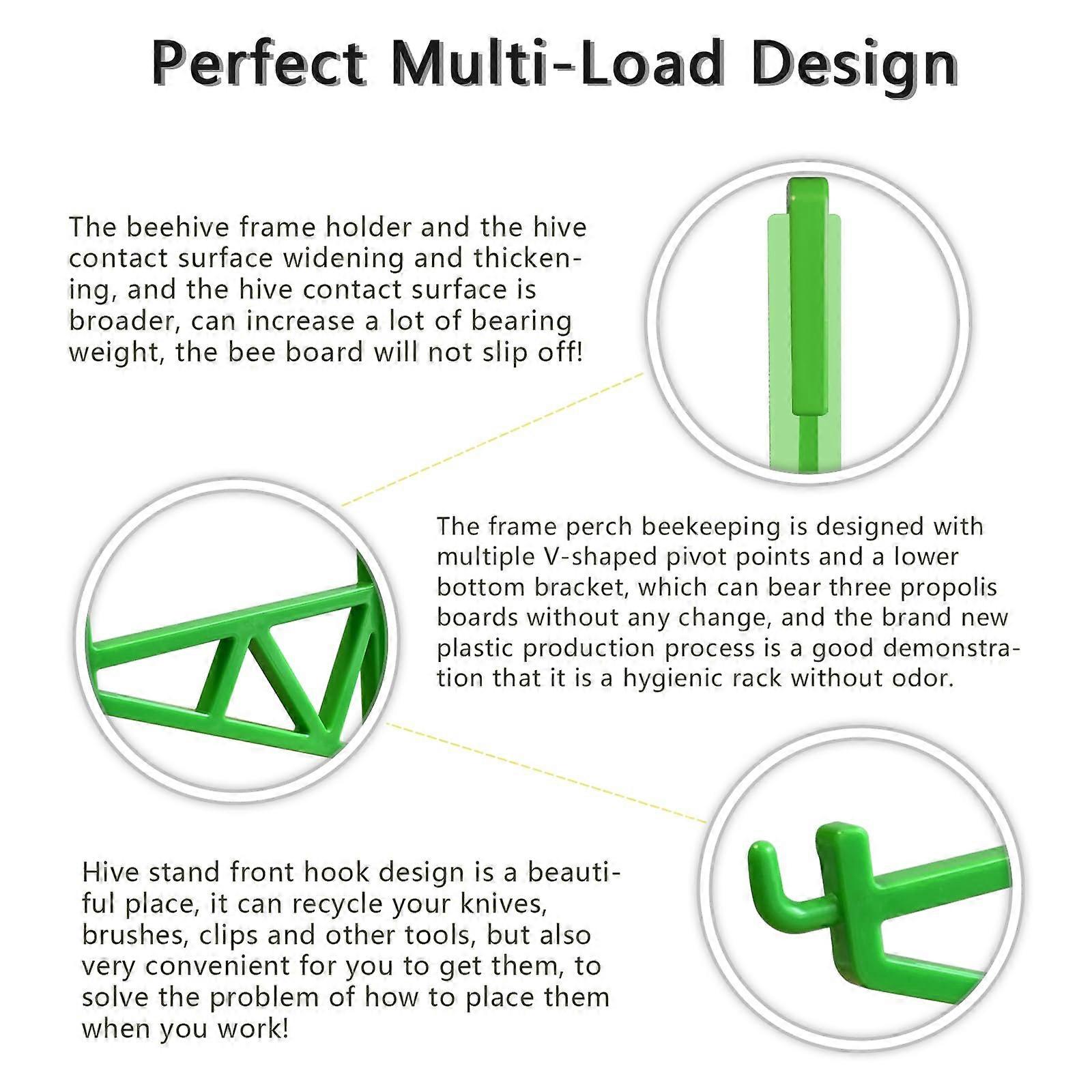 6 Pack Beehive Frame Holder, Frame Perch Beekeeping Hive Stand for ...