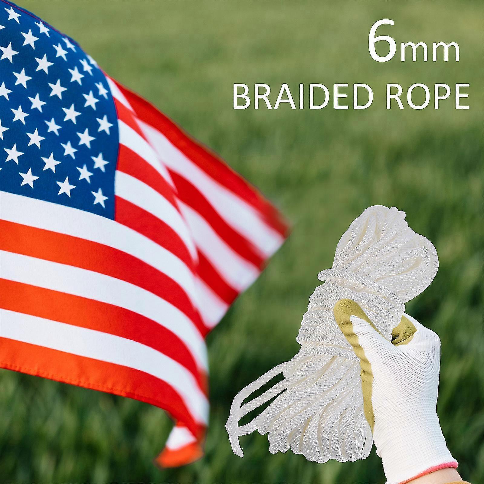 6 Mm Heavy Duty Lanyard Flag Pole Rope Flag Pole Halyard Nylon Flag ...