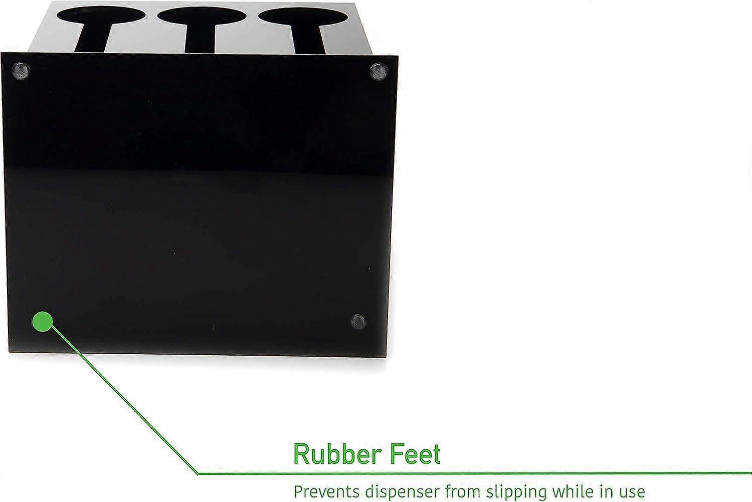 3 Compartment Plastic Utensil Dispenser, Cutlery Organizer, Plasticware ...