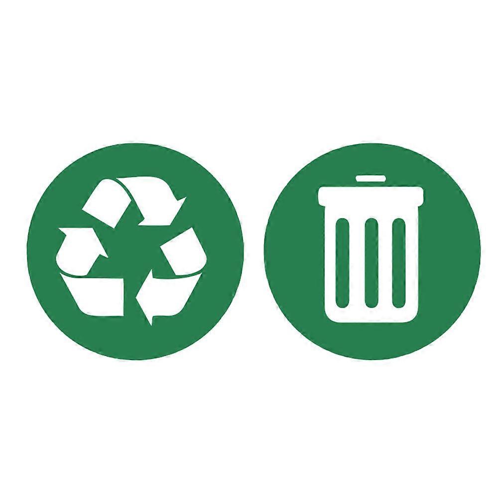2 Pcs Label Sticker Trash Logo Stickers Trash Recycling Stickers ...