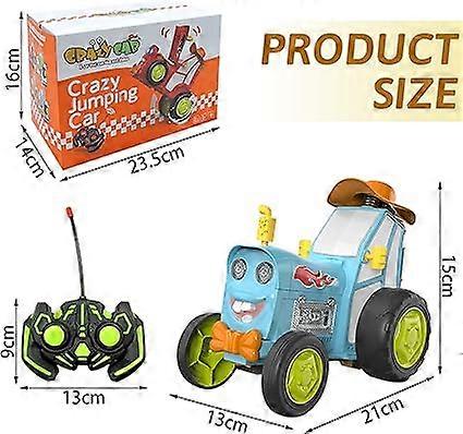 Crazy Jumping Cars, Rotating Cartoon Cars Remote Control Train Toy with ...