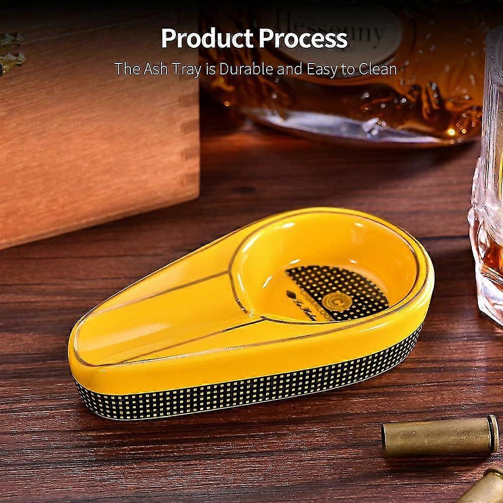 Cigar Ashtray Outdoor Ceramic Ashtray Ceramic Painted Home Classic Mini ...