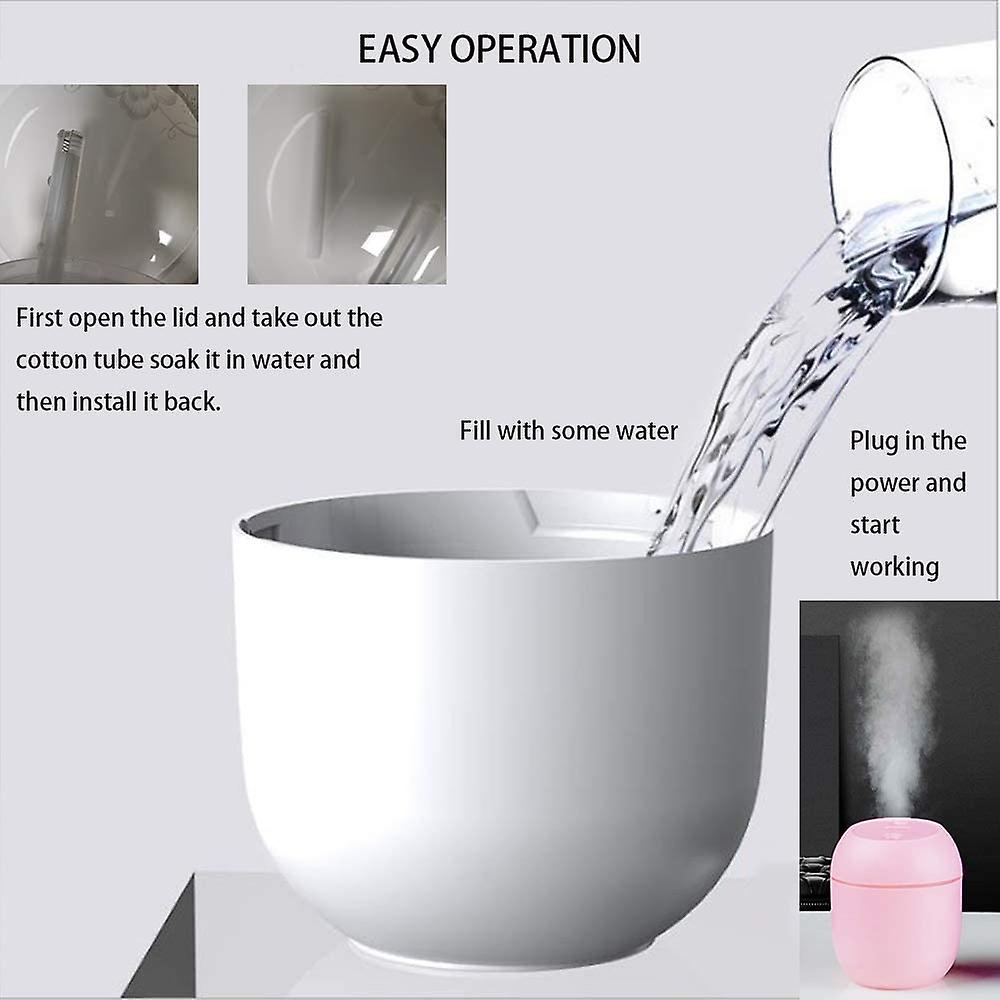 Usb-powered Mini Humidifiers For Bedroom Baby Home Office Car With Led ...