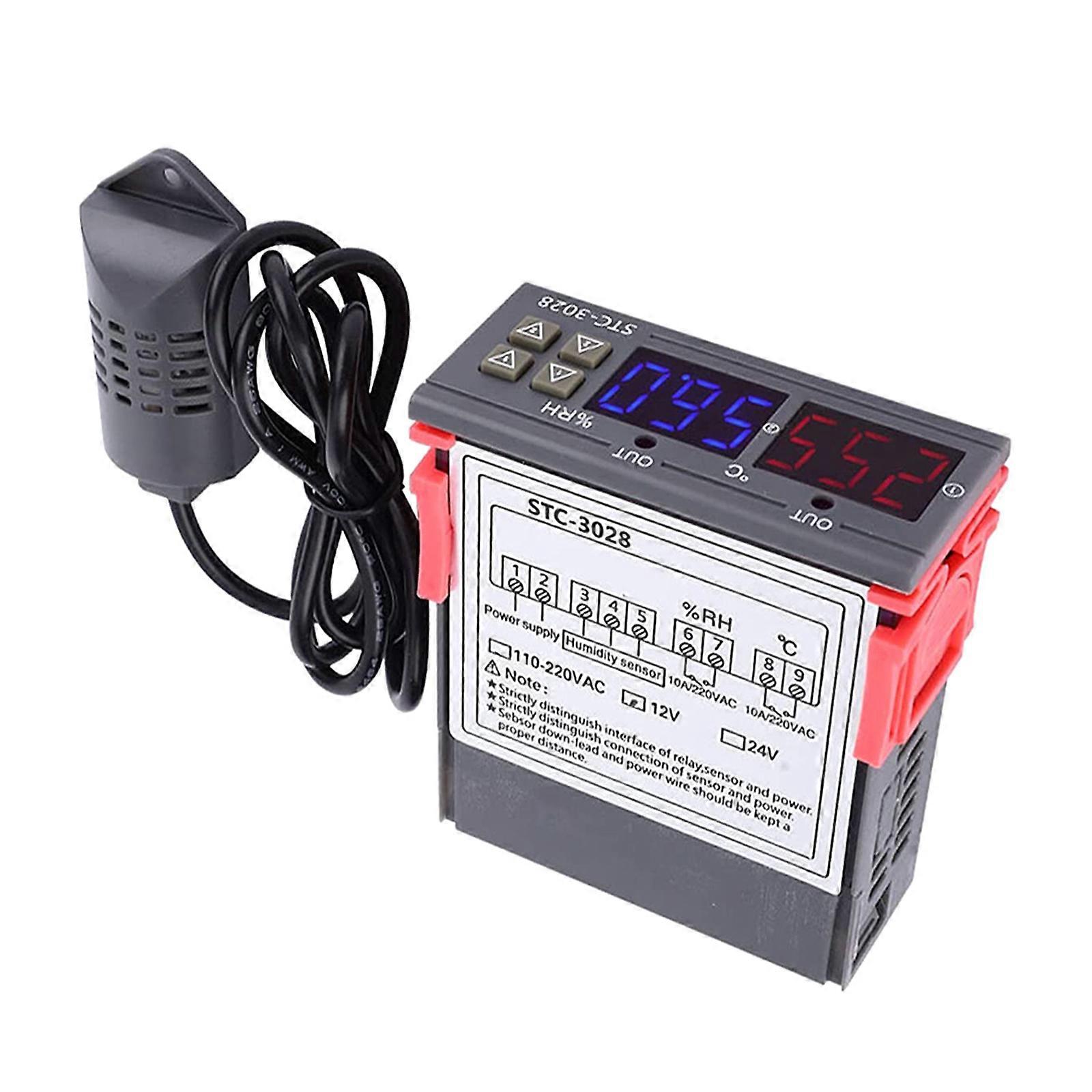 Digital Temperature Humidity Controller Thermometer Thermostat Thermoregulator Incubator Relay ...