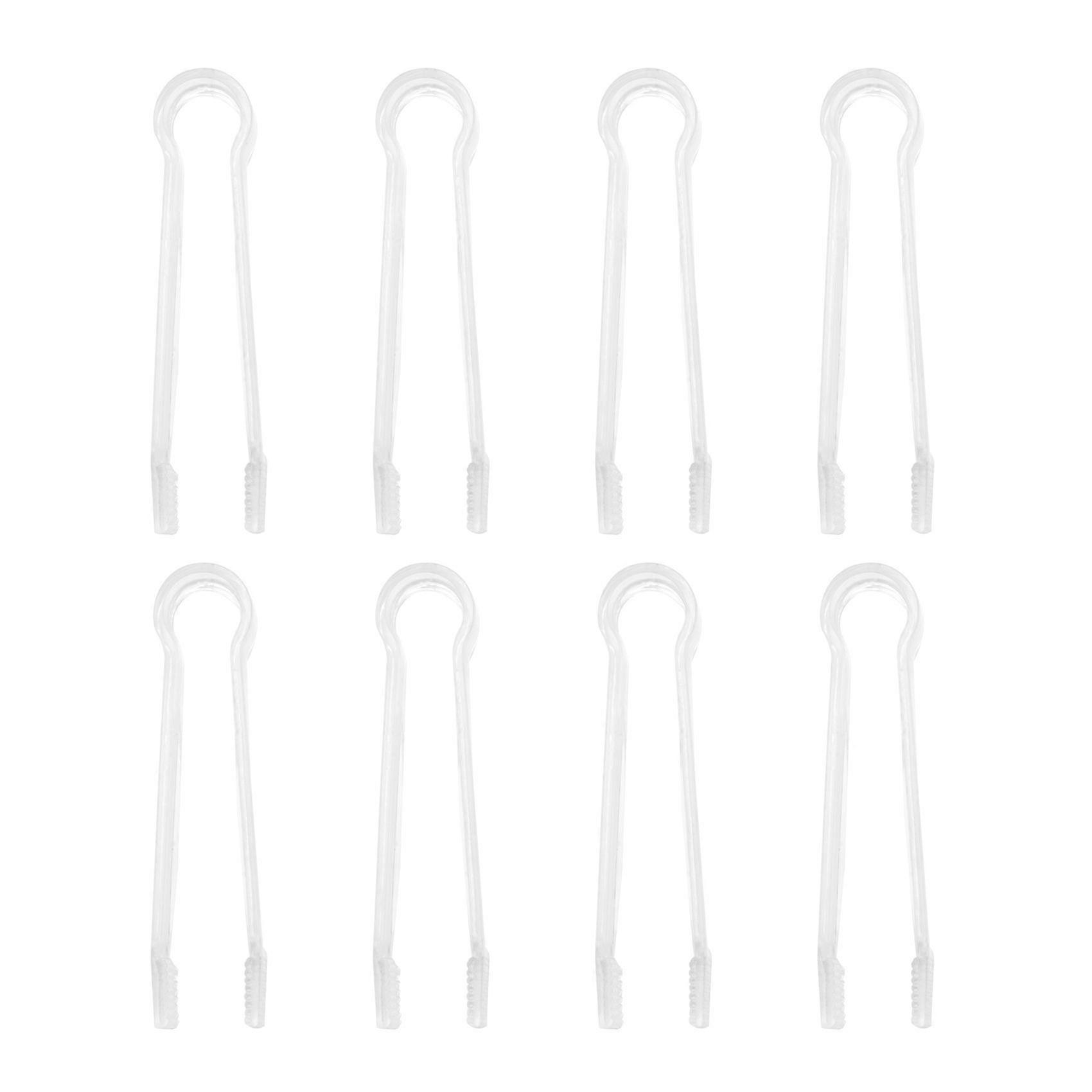 8 Pcs Plastic Buffet Serving Tongs Mini Serving Utensil Tongs ...