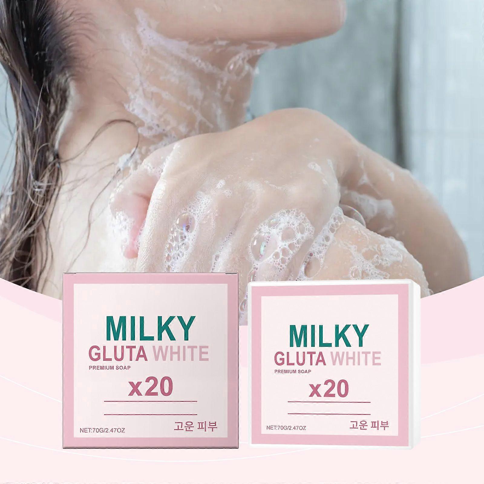 Milky Gluta White Soap 20x, 70g Gluta Milk Whitening Soap, Gluta Milk ...