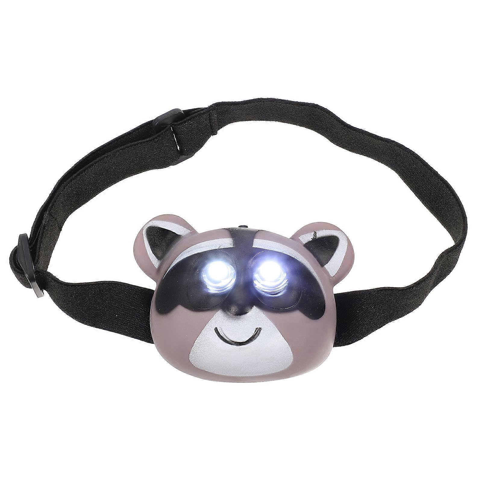 Headlamp for Kids Adorable Children Headlight Raccoon Shape ABS ...