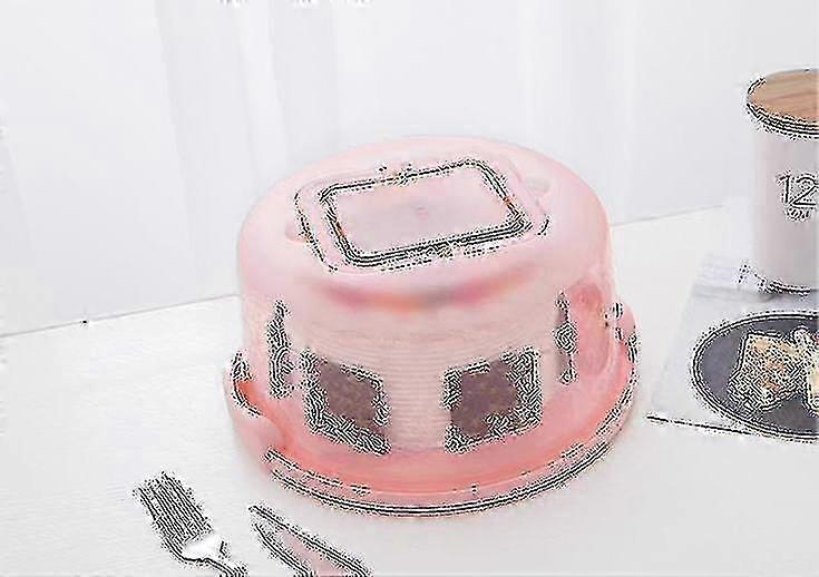 Portable Cake Storage Box Round Container Cupcake Dessert Fruit Storage ...