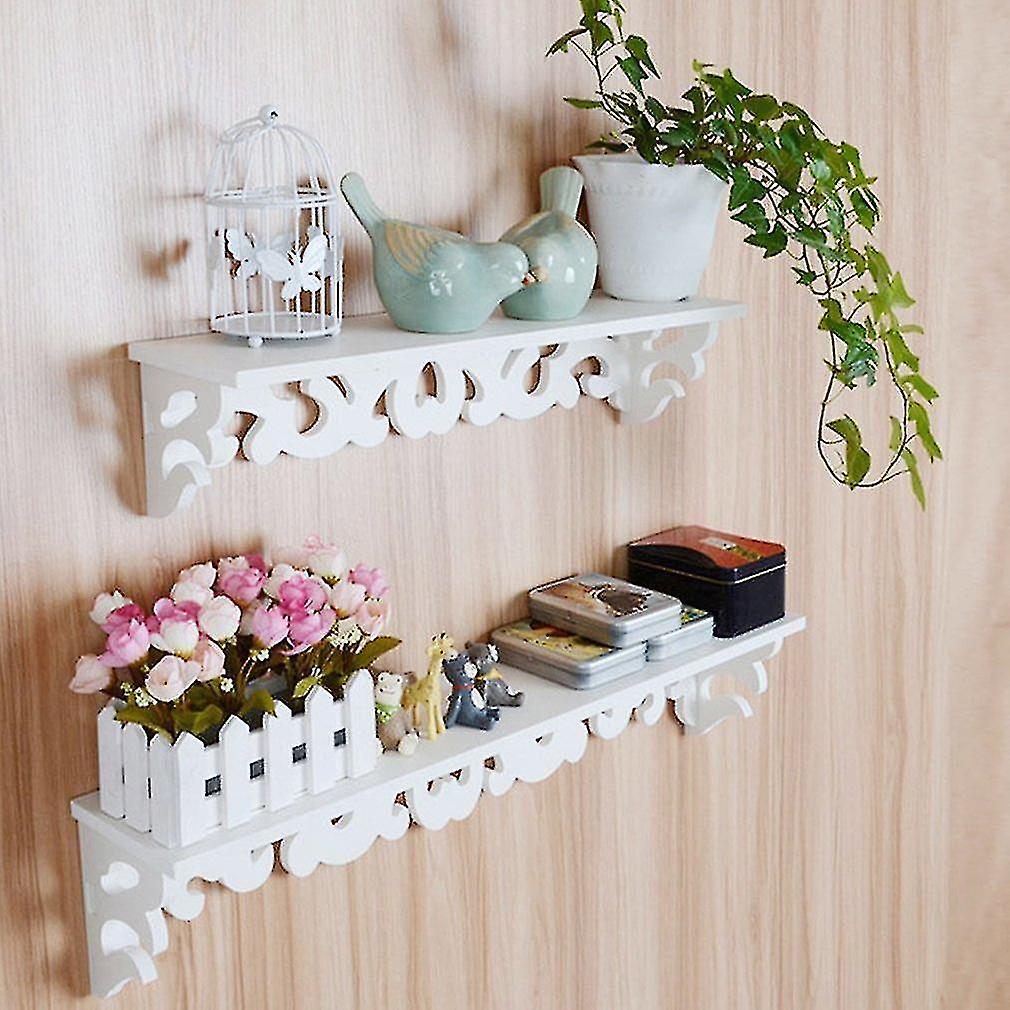 Pvc Board White Carve Display Wall Shelf Rack Storage Ledge Home Decor ...