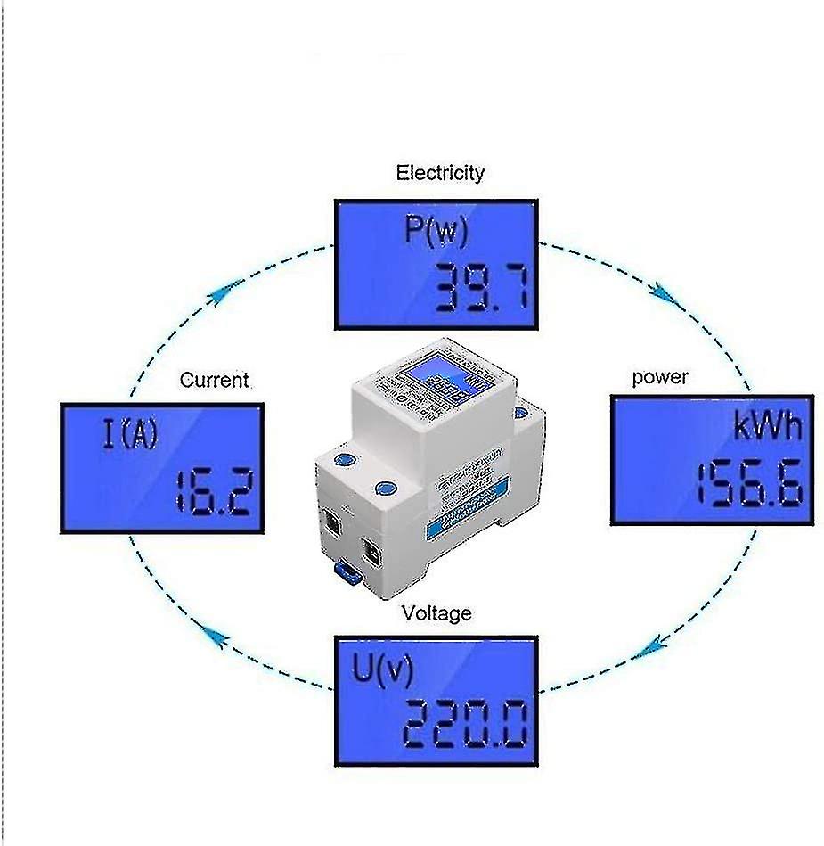 Digital Electricity Meter Lcd Three-phase Meter 3-phase 4-wire Three ...