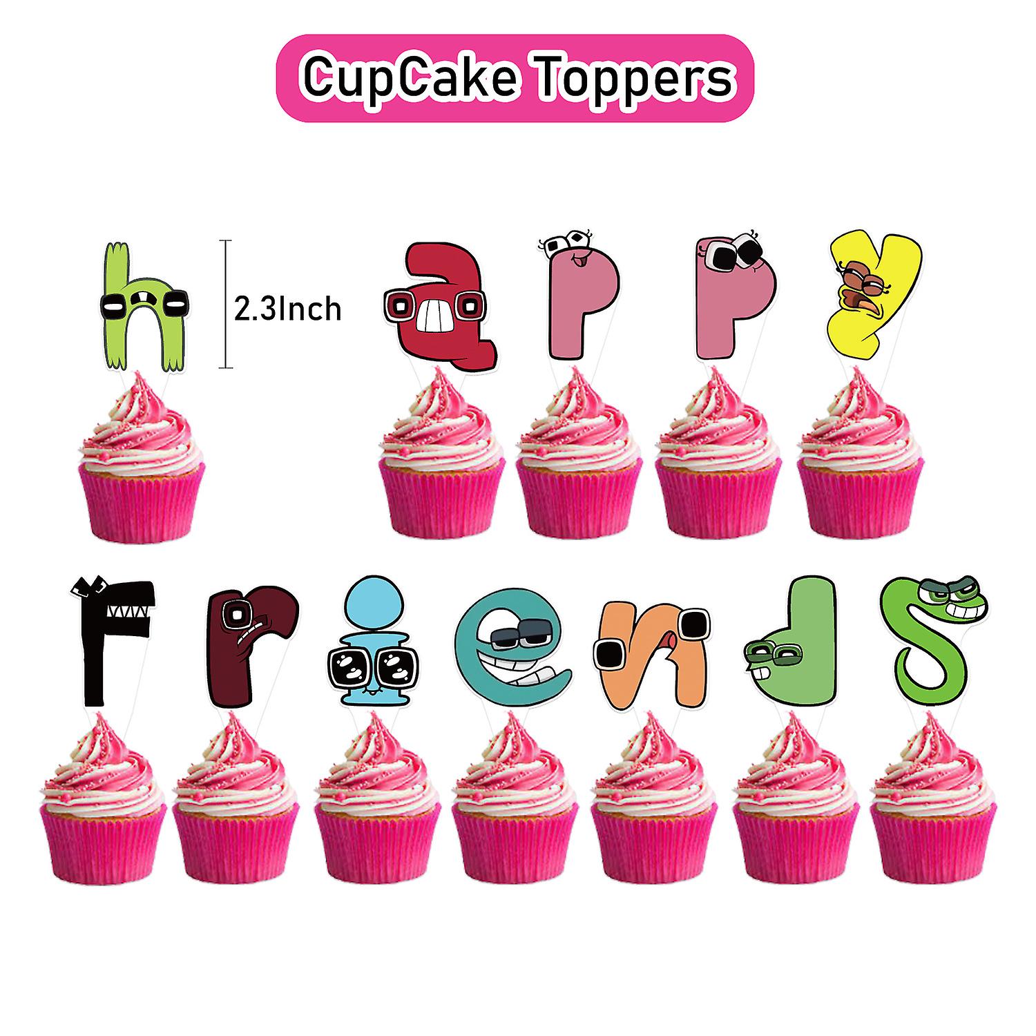 Alphabet Lore Party Decoration Birthday Supplies Banner Cake Topper ...