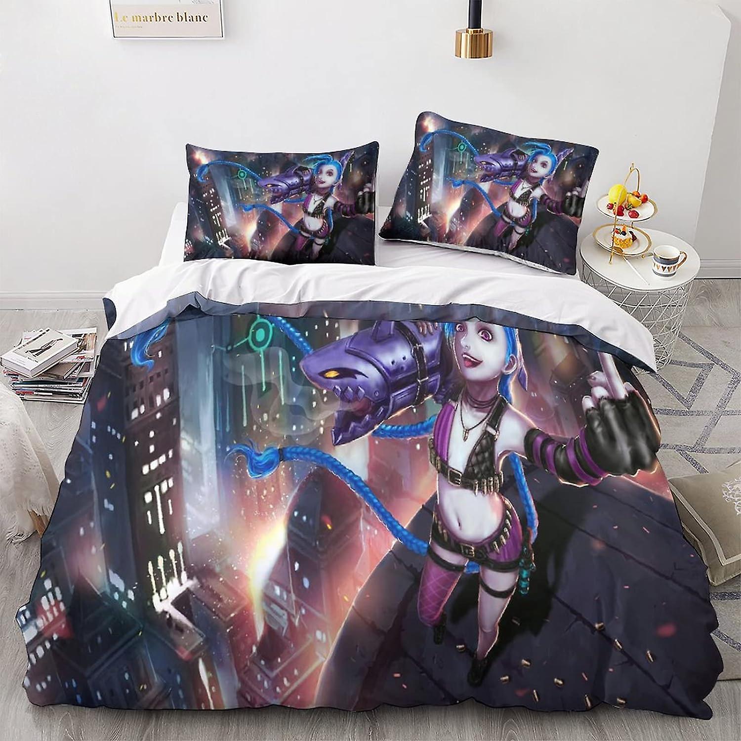 League of Legends Duvet Cover Jinx Bedding Pieces Quilt Cover And ...