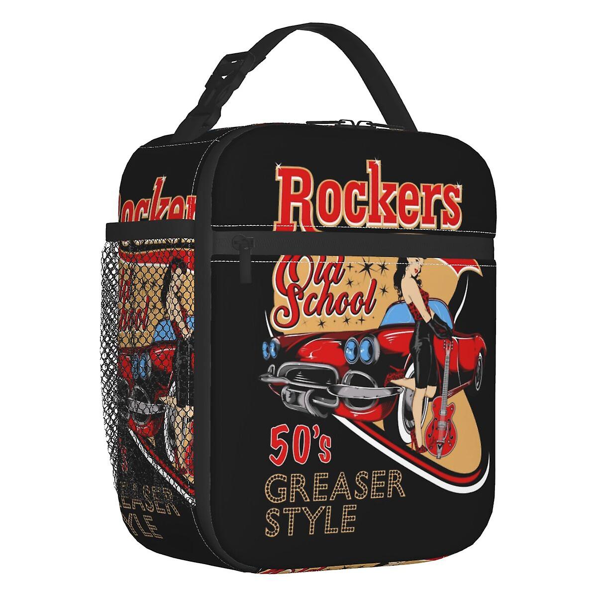 Rockabilly Pinup Vintage 1950s Insulated Lunch Bag For School Office ...