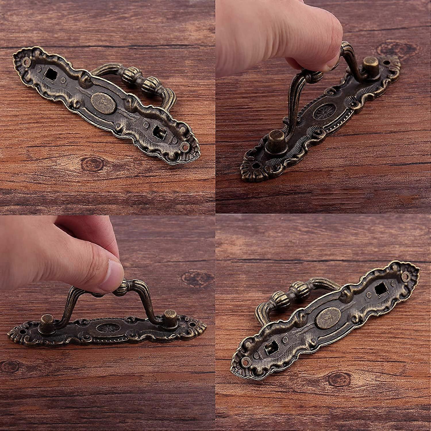 6 Pieces Vintage Zinc Alloy Drawer Pulls, Come with 12 Screws, Zinc ...