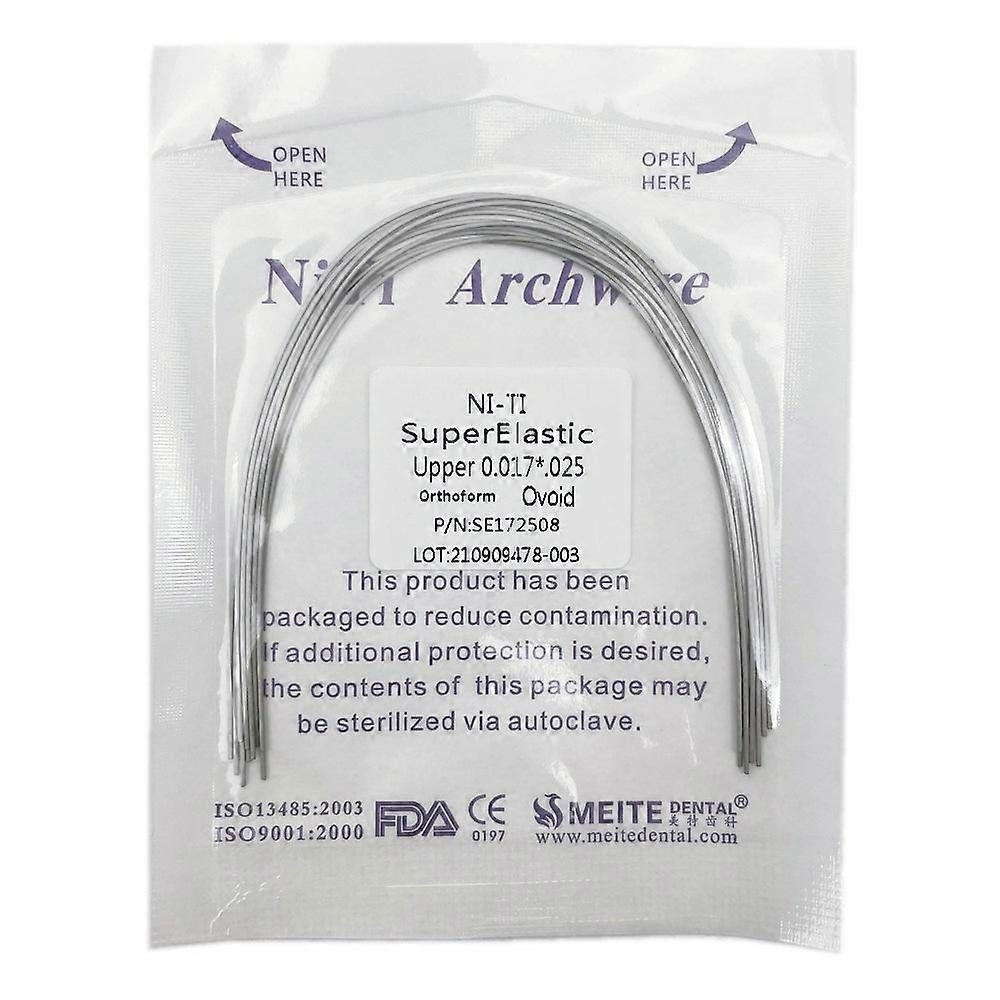 10pcs/Pack Dental Orthodontic Arch Wires Super Elastic Niti Rectangular Ovoid Dental Niti Wire ...