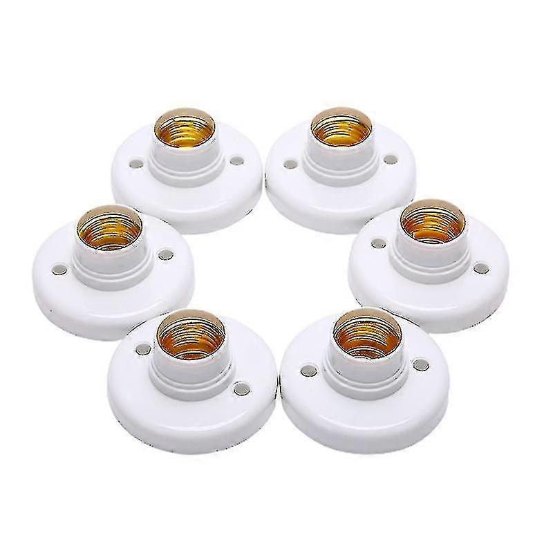 6pcs E27 Edison Screw Cap Socket Ceiling Light Bulb Holder Fixing Base ...