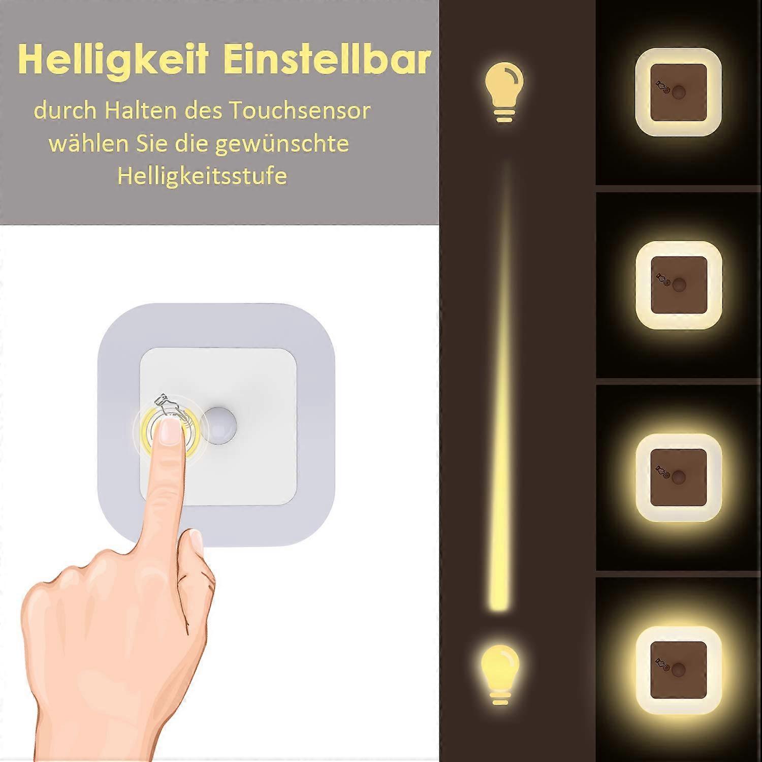 Variable intensity LED night light with motion sensor, set of 2 night ...