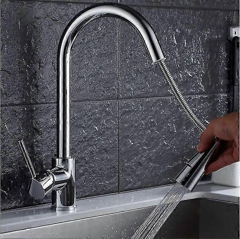 High qualityPull Out Kitchen Faucets Silver Single Handl Gold Kitchen Faucet Sink Tap Single ...