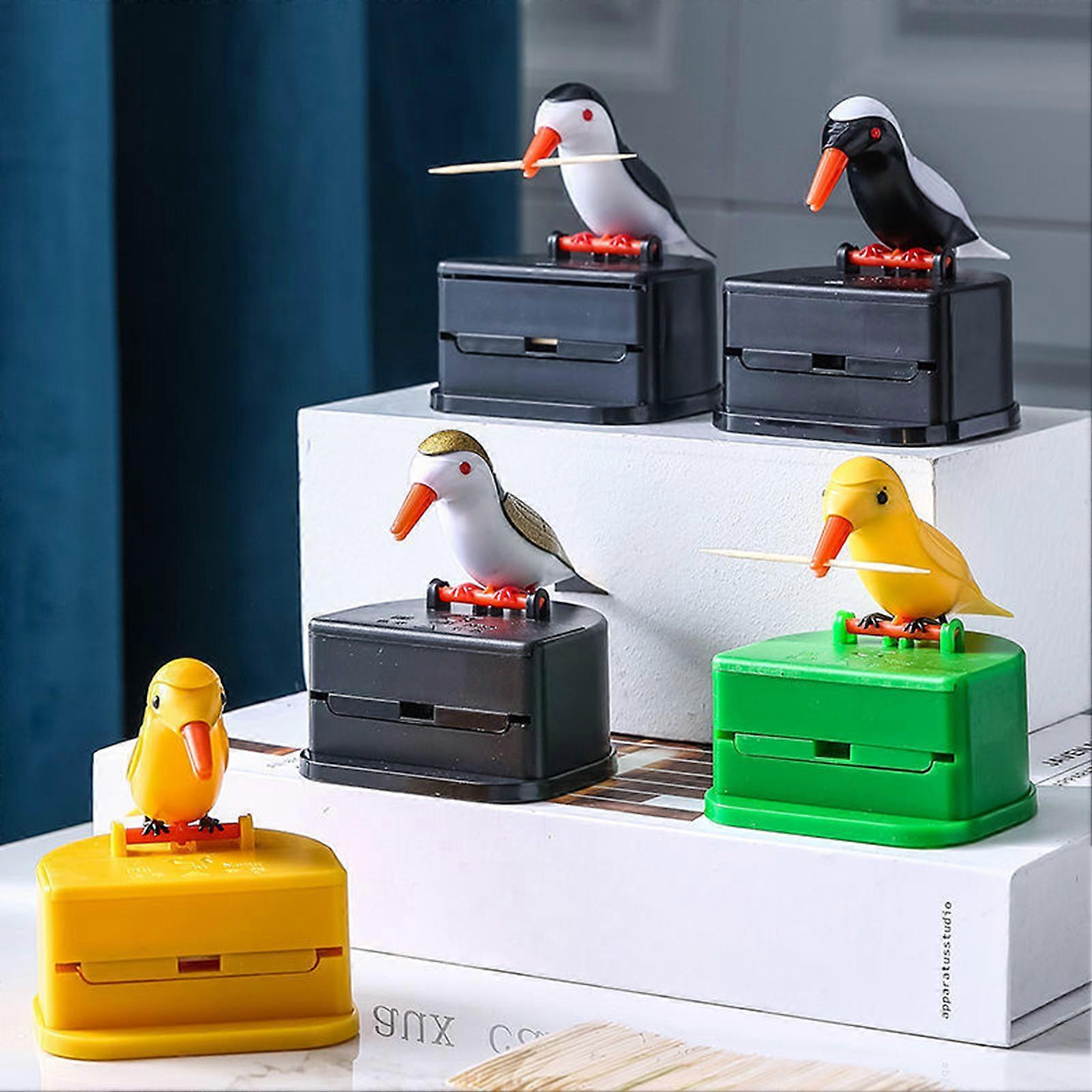 Little Bird Toothpick Dispenser Novelty Automatic Toothpick Holder for ...