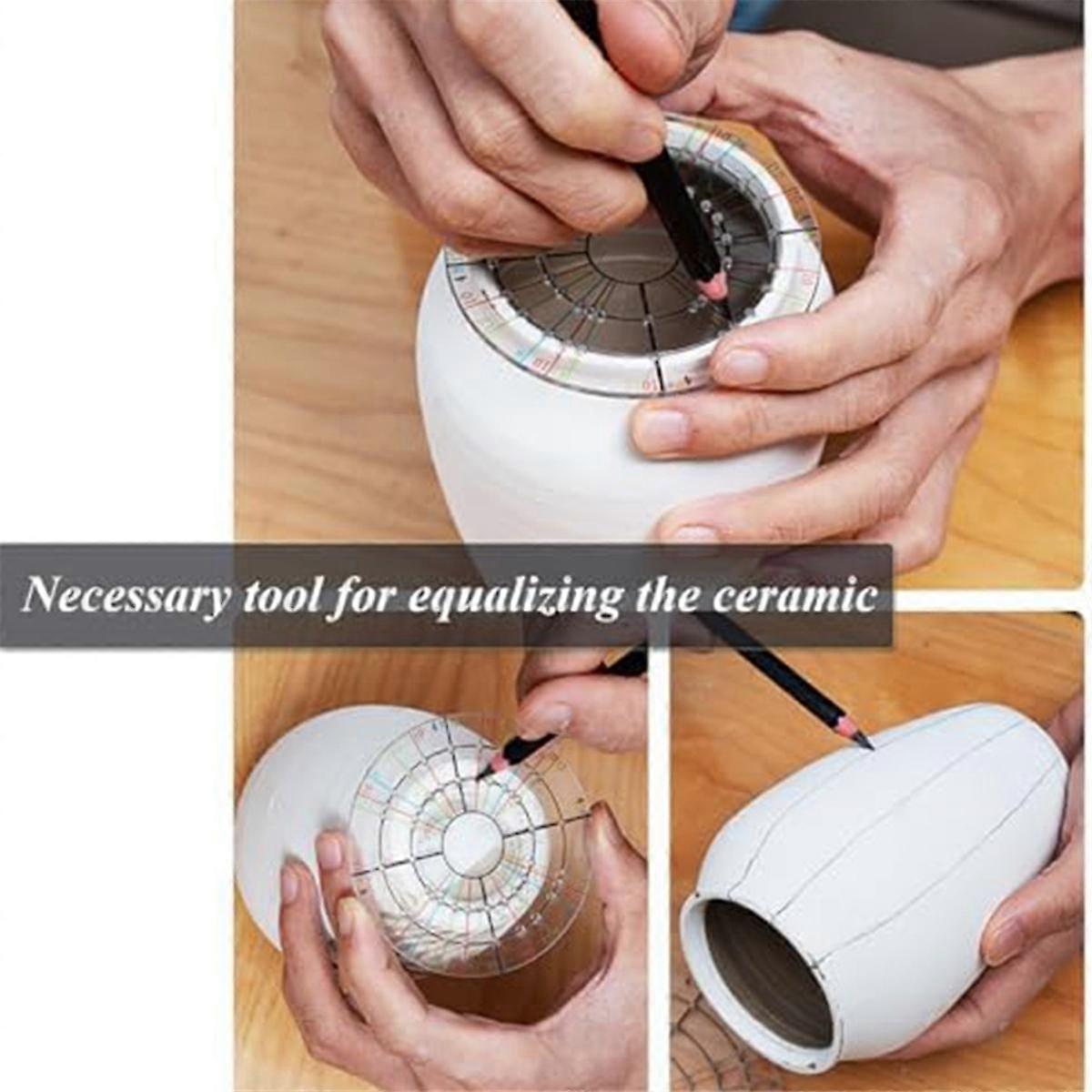 Pottery Clay Divider Tools Equal Circle Protractor Rotary Disc Ceramic ...