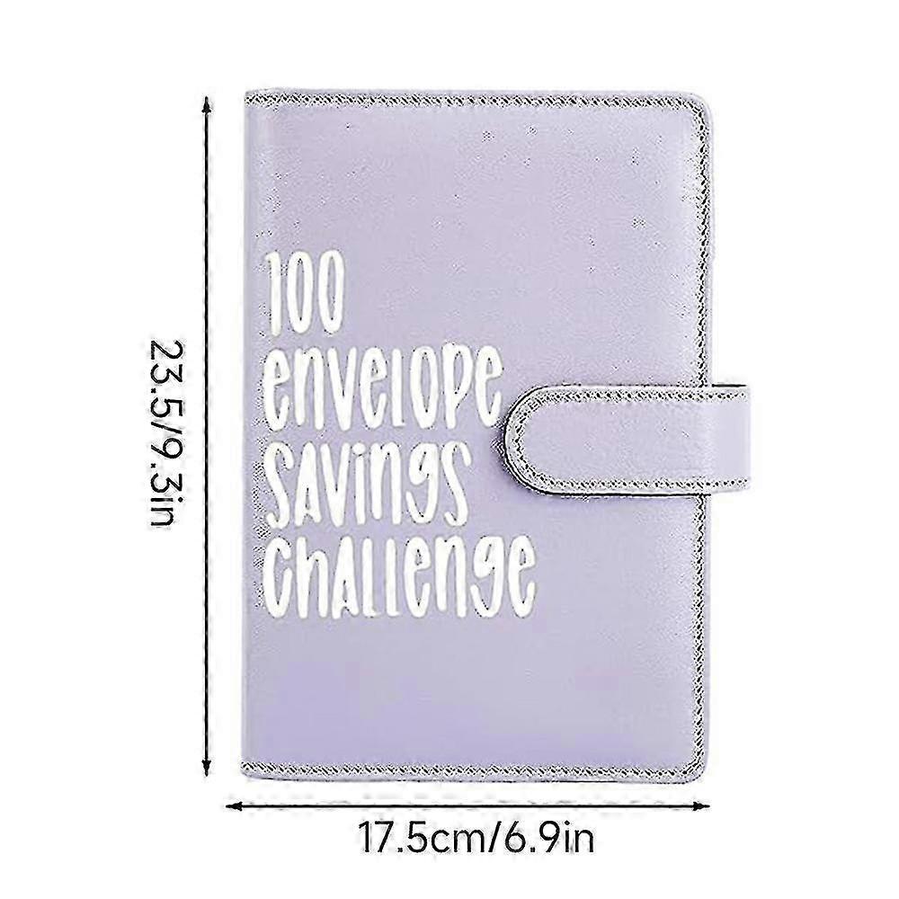 100 Envelope Challenge Binder, Cash Binder With Envelope, Saving ...