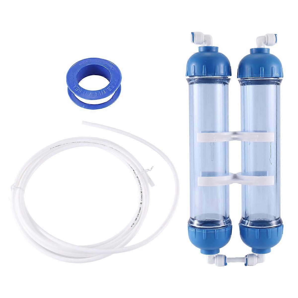 Water Filter 2Pcs T33 Housing Diy T33 Filter Bottle 4Pcs Fittings Water Purifier For Reverse ...