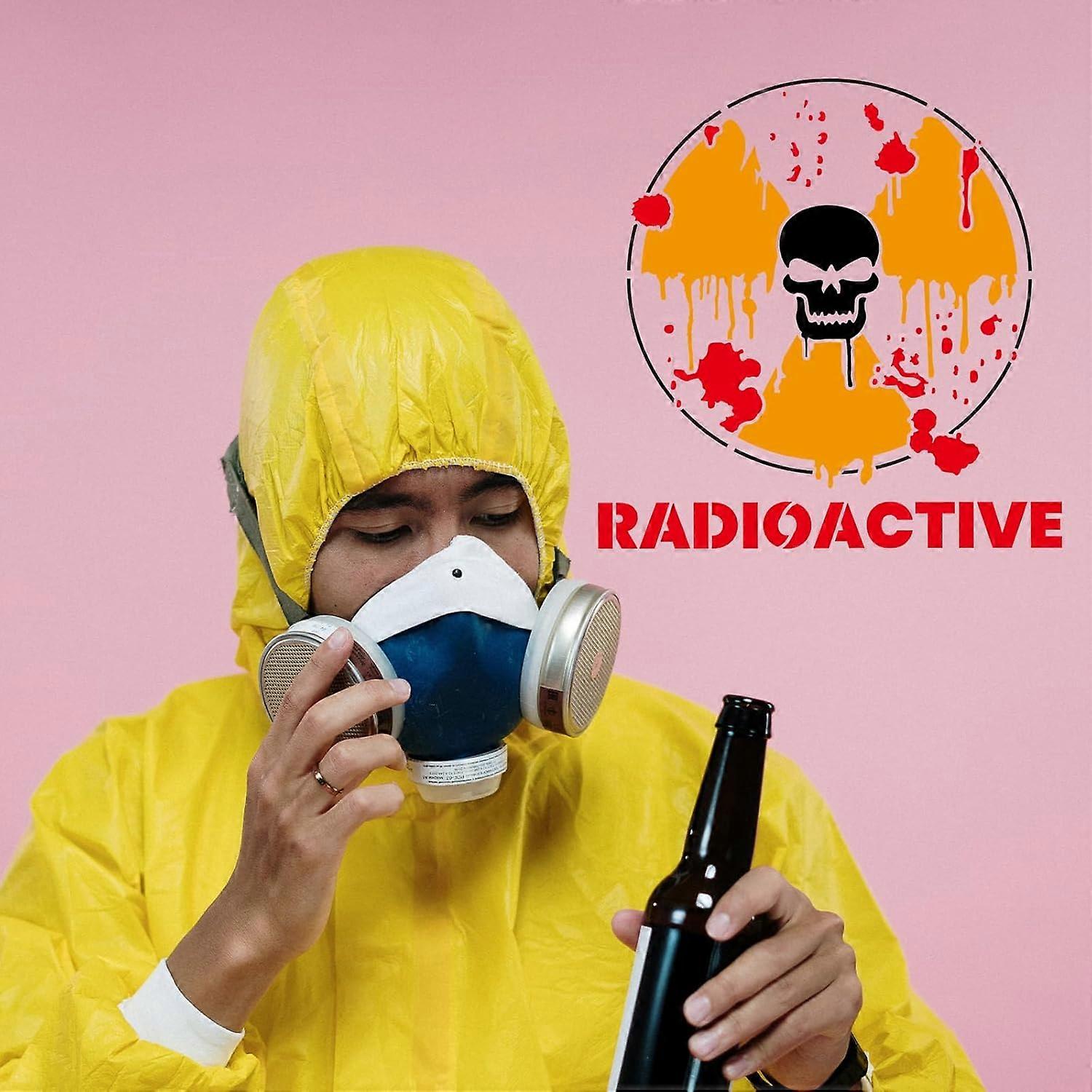 Radioactive Stencil for Painting 11.8x11.8inch Radiation Hazard Warning ...