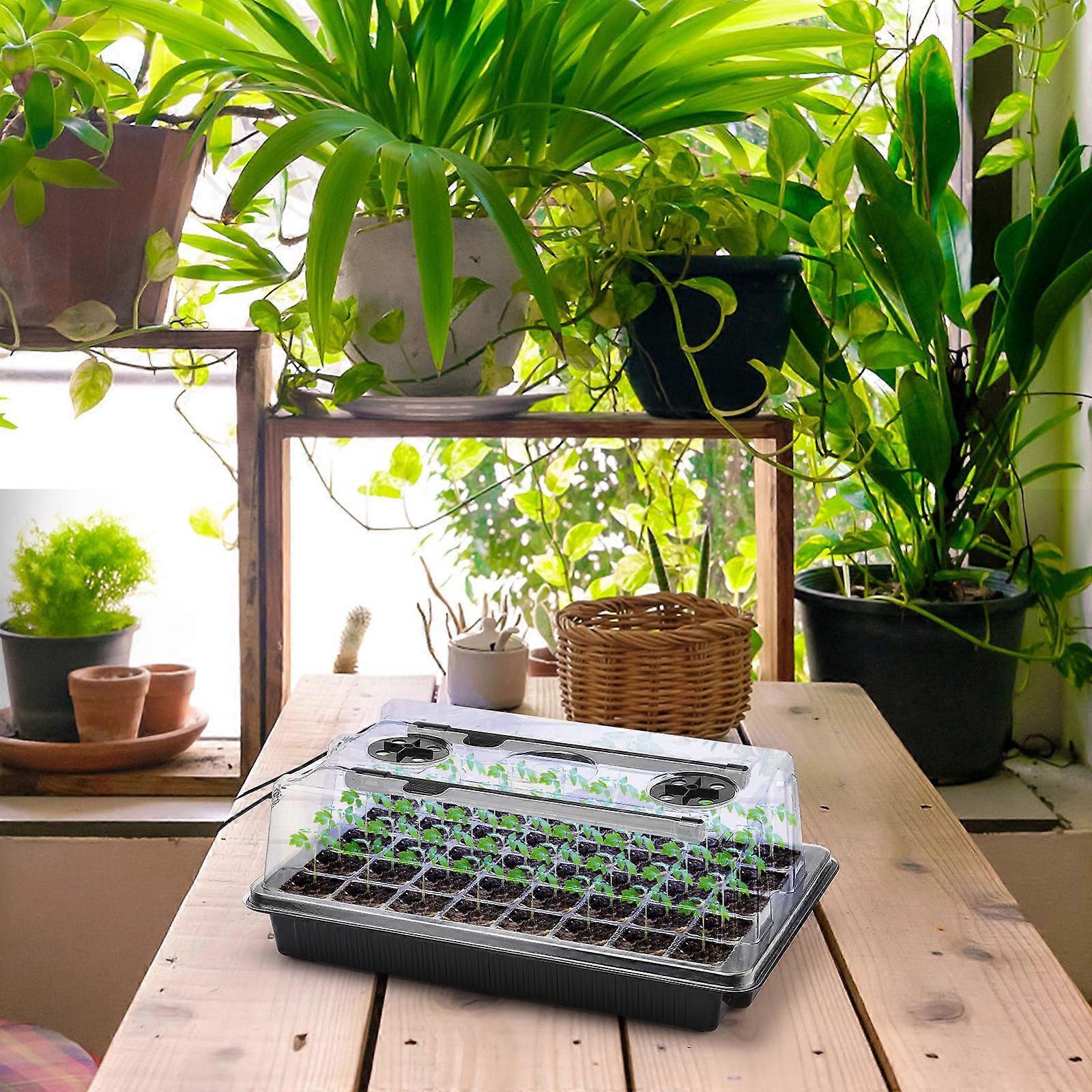 Seed Starter Tray with Dome Reusable Plant Germination Trays Indoor ...
