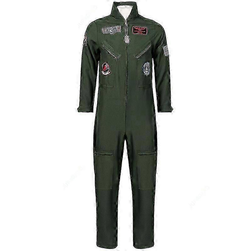2024 Adult Kids Fighter Pilot Costume Air Force Flight Suit Roleplay ...