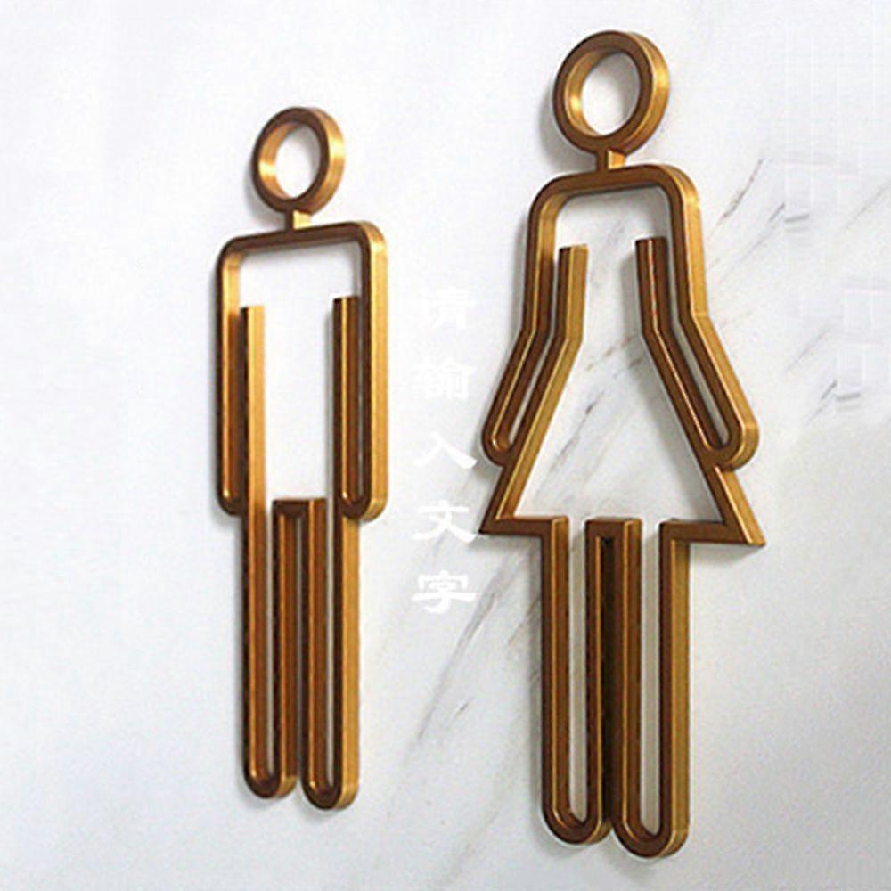 Toilet Door Sign for Hotel,Office,Home Toilet Symbol Bathroom Signage ...