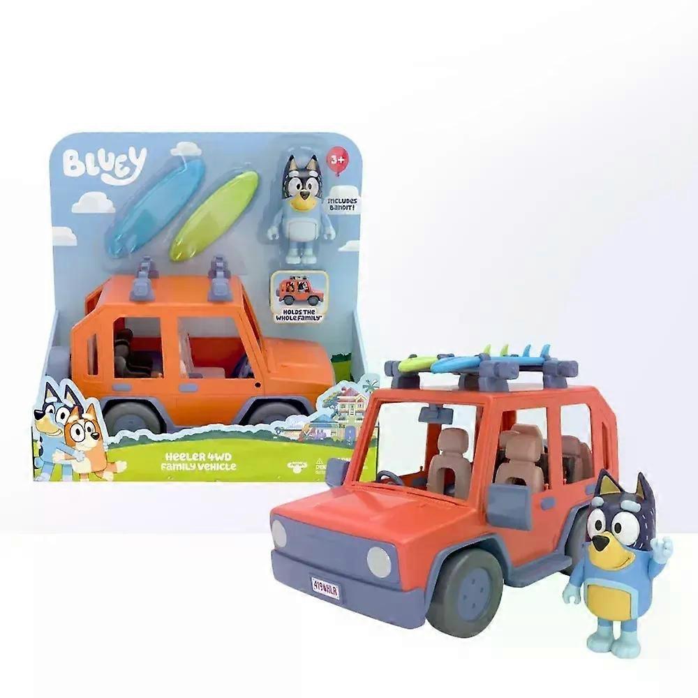 Bluey Ice Cream Cart Bicycle Station Wagon Action Figures Bluey And ...