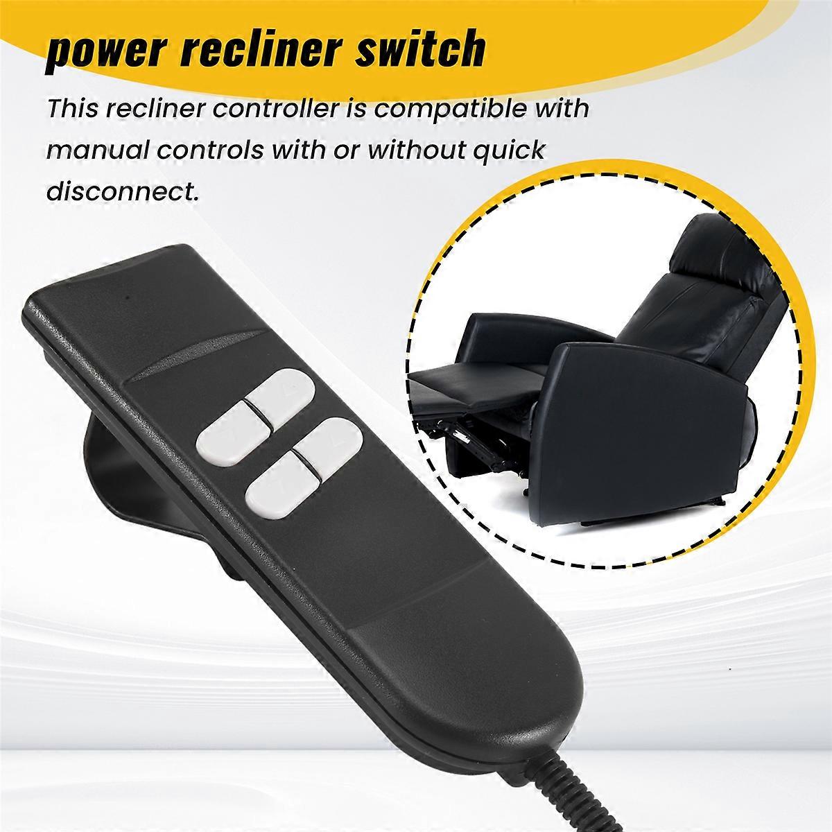 Electric Sofa Remote Replacement, 5 Pin 4 Button Power Recliner Remote ...