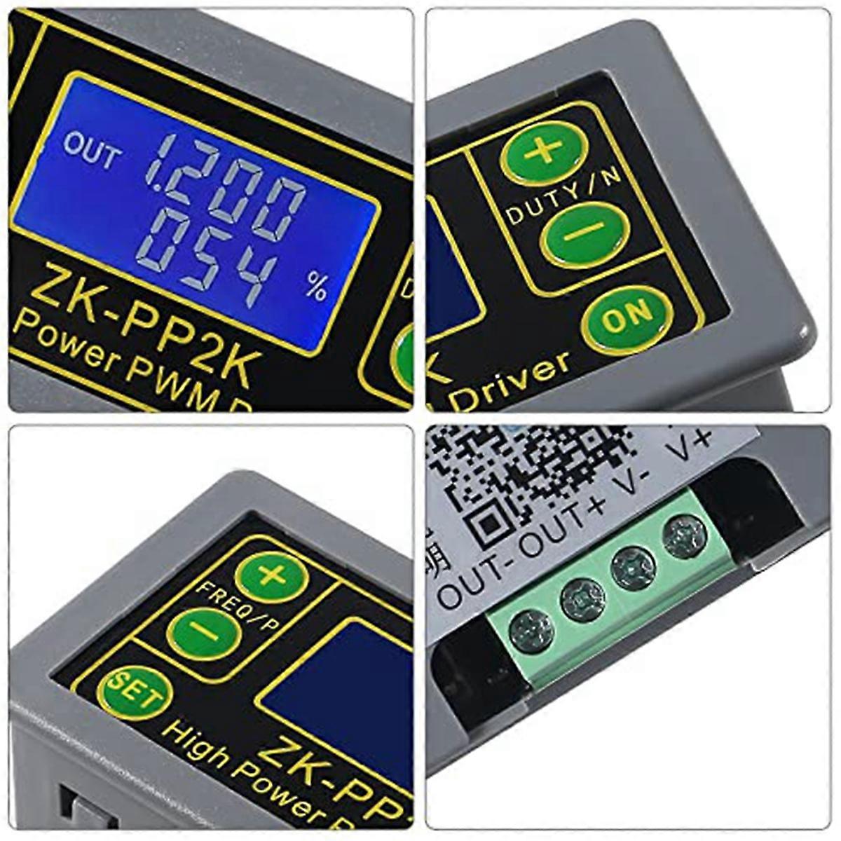 PWM Pulse Signal Generator ZK-PP2K, Period Delay Drive Module 3.3-30V 8A PWM Dimming Motor Speed ...