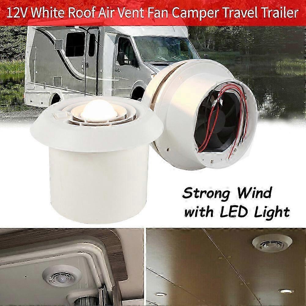 12V RV Roof Ventilation Ceiling Exhaust Fan Grille Fan with LED Light ...