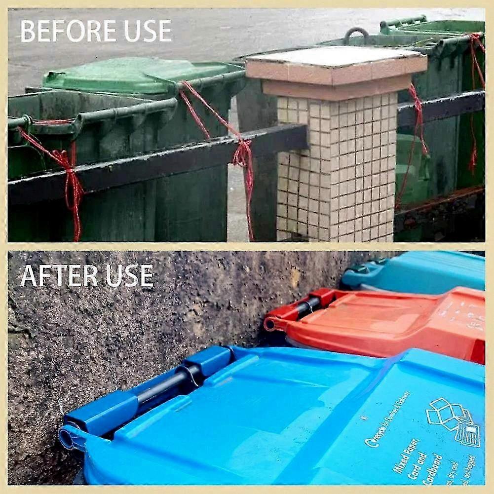 Outdoor Wheelie Bin Brackets for Garbage Trash Bins, Heavy Duty Steel ...