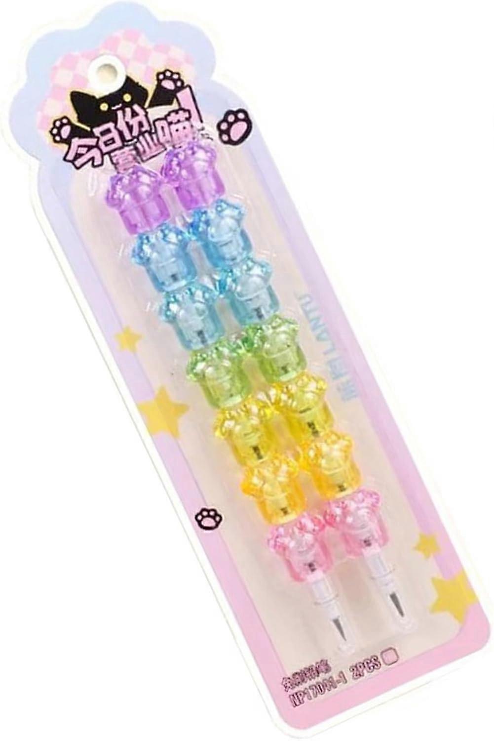 Cartoon Building Blocks Pencils 2 Pack Stacking Drawing Pencils For ...