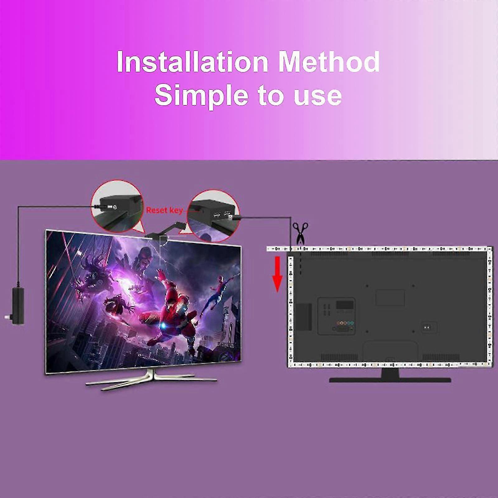 Envisual Tv Led Backlight With Camera, Rgbic Wi-fi Tv Backlights For 55 ...
