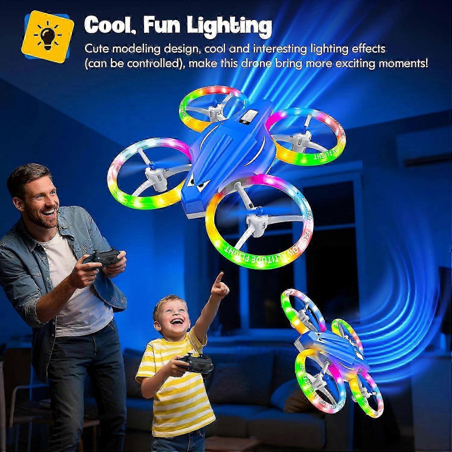 Drones for Kids with Cool Light, Kids Drone with 3D Flip, Altitude-Hold ...