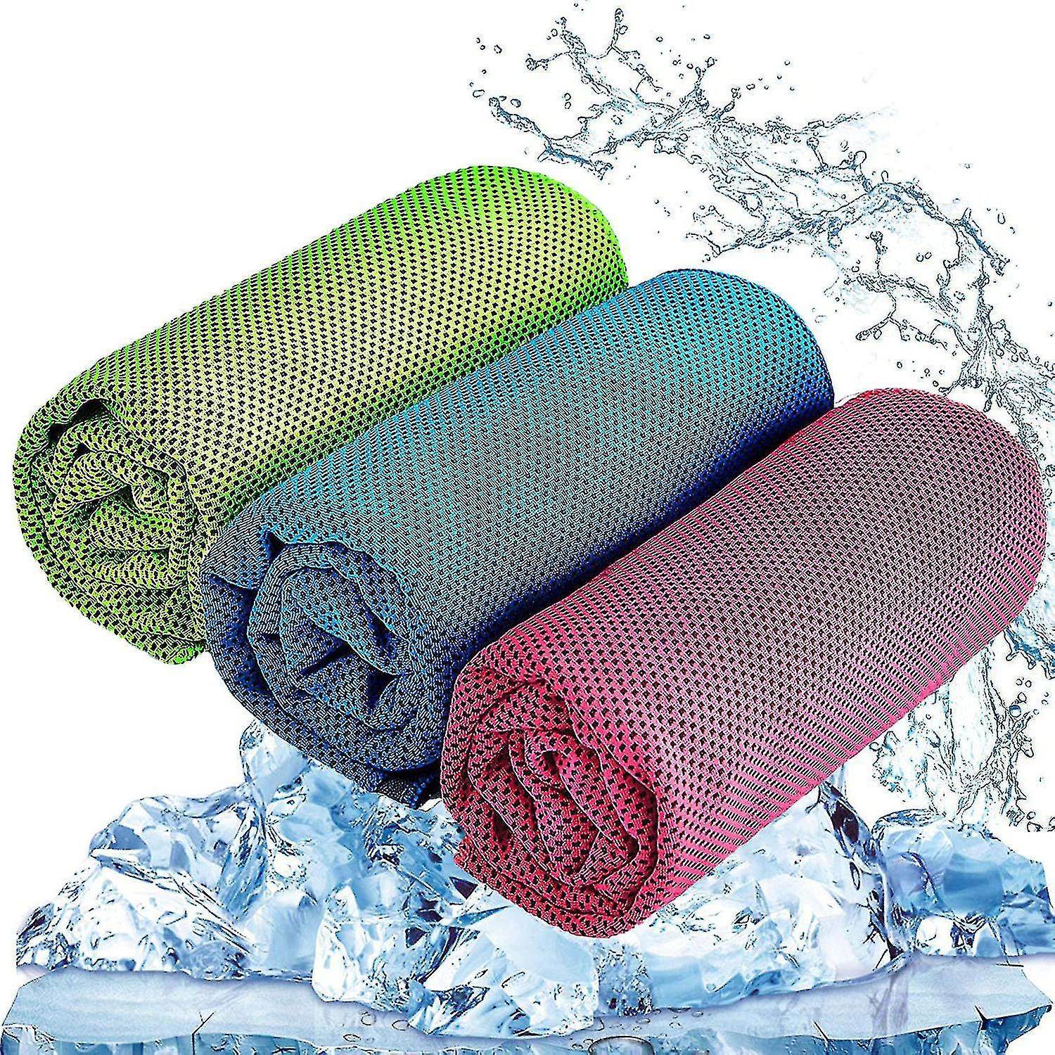 Cooling Towel - Set Of 3 - 80x30 Cm Microfiber Towel For Instant ...