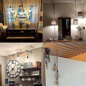 Diy Pendant Light With Hemp Rope, Textile Cable, Hanging Lamp 3e27 With ...