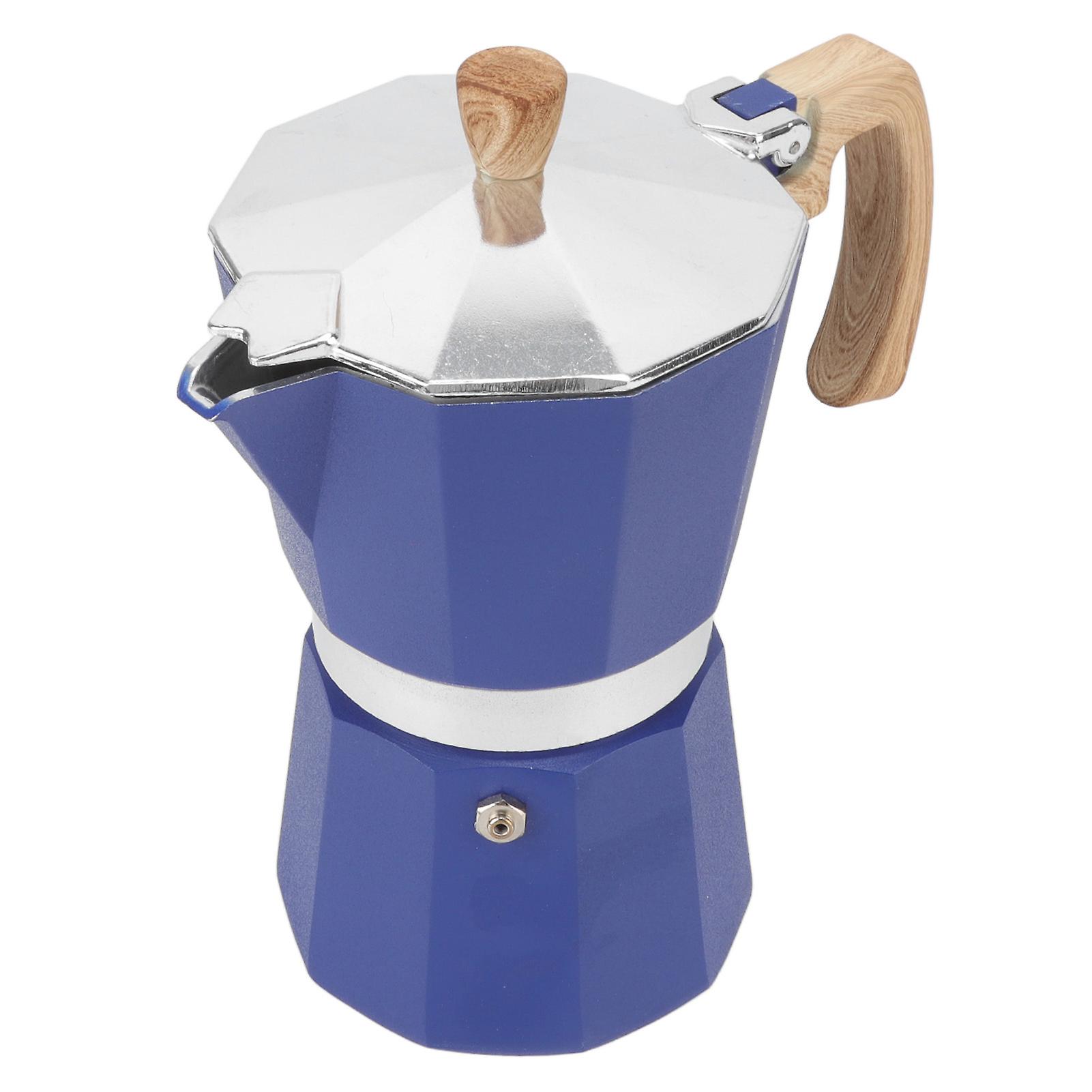 Optimized Title: Blue Octagonal Moka Pot - Italian Stovetop Coffee ...