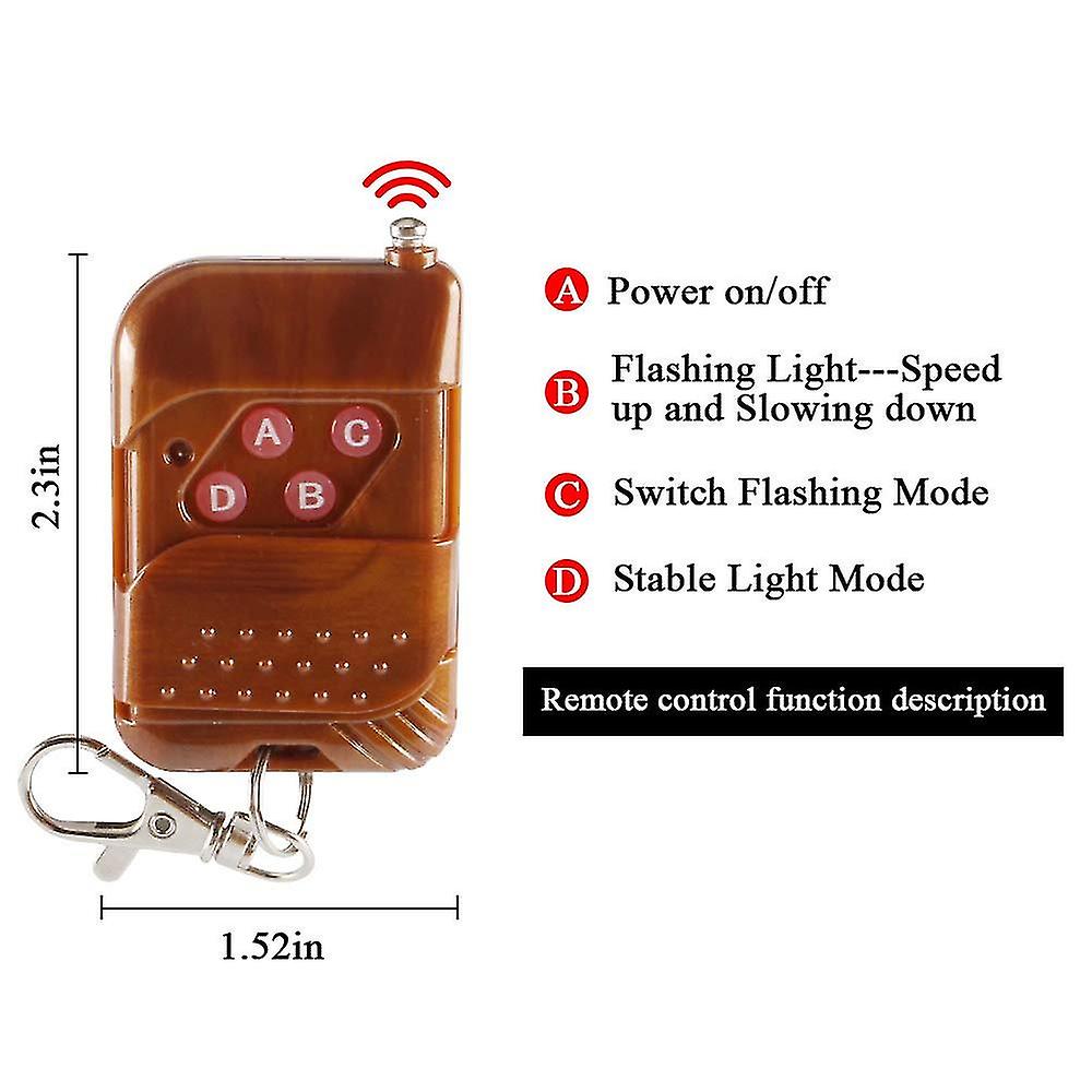 4 In 1 Red Blue Emergency Strobe Lights Police Lights 12v With Wireless ...