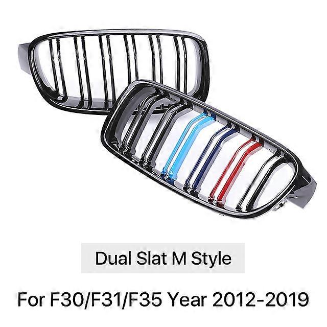 M3 Front Bumper Kidney Grill Carbon Fiber All Black Gloss Tri Color M ...