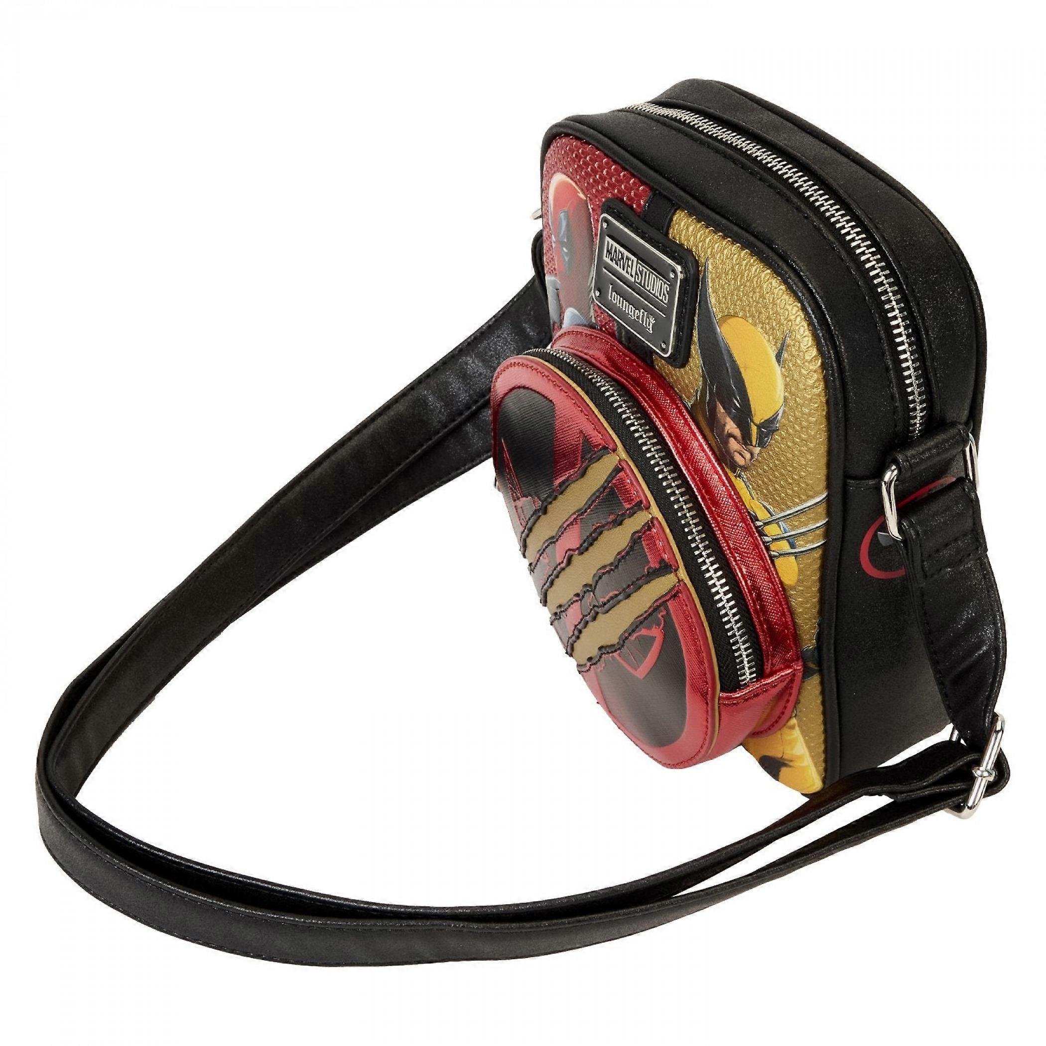 Deadpool 3 Crossbody Metallic Faux Leather Backpack By Loungefly ...