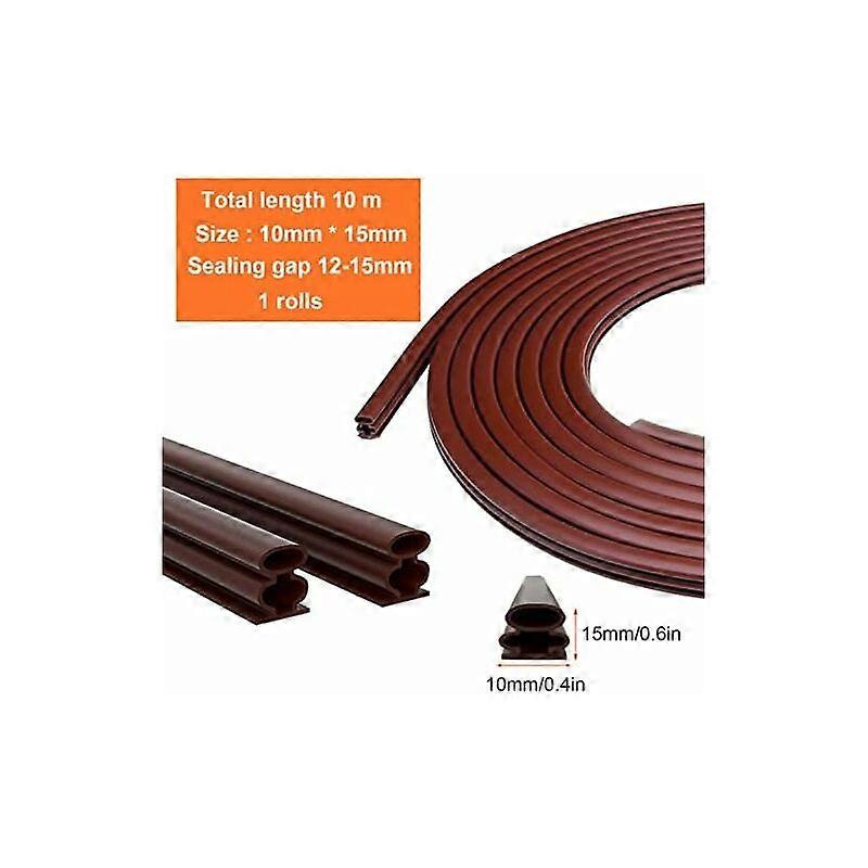 10m x 15mm Joint Fenetre de Porte en Caoutchouc Adhesif, Anticollision ...