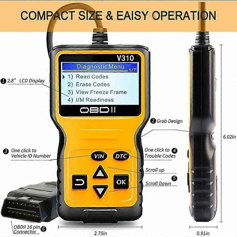 OBD2 Scanner Universel OBD II Scanner Lecteur de Code de Dfaut de ...