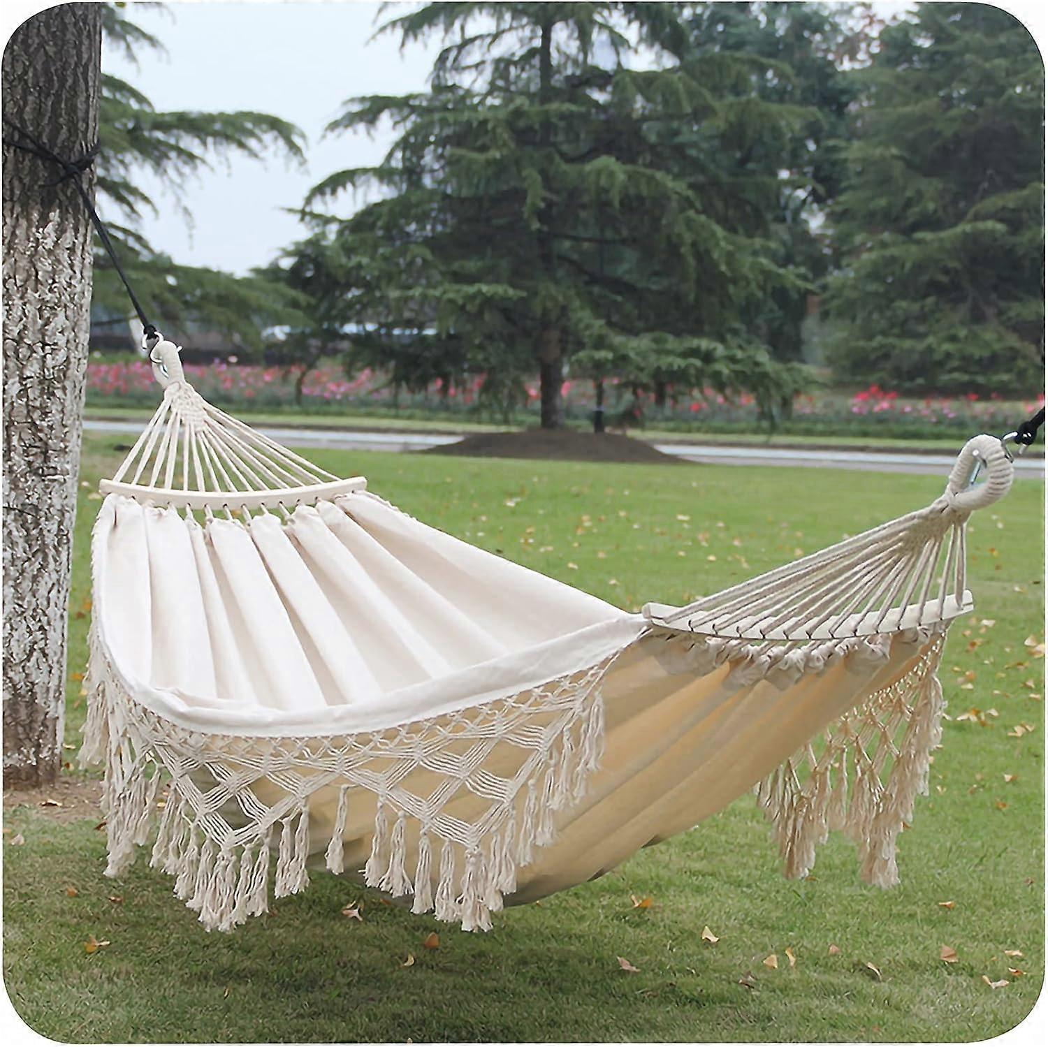 Garden Hammock, Bohemian Macrame Knitted Hammock for 2 People, Anti ...