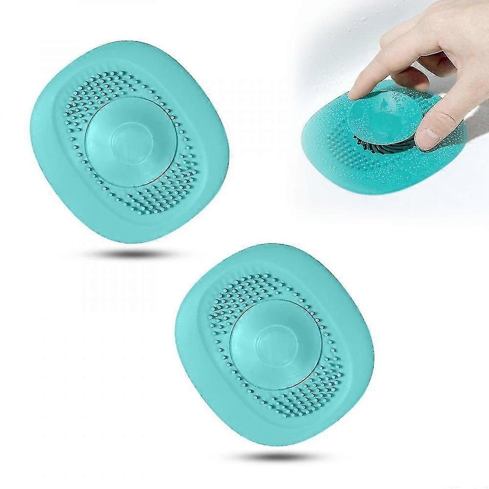 Pack Of 2 Silicone Drain Strainer Shower Hair Catcher Bath Drain Cover ...